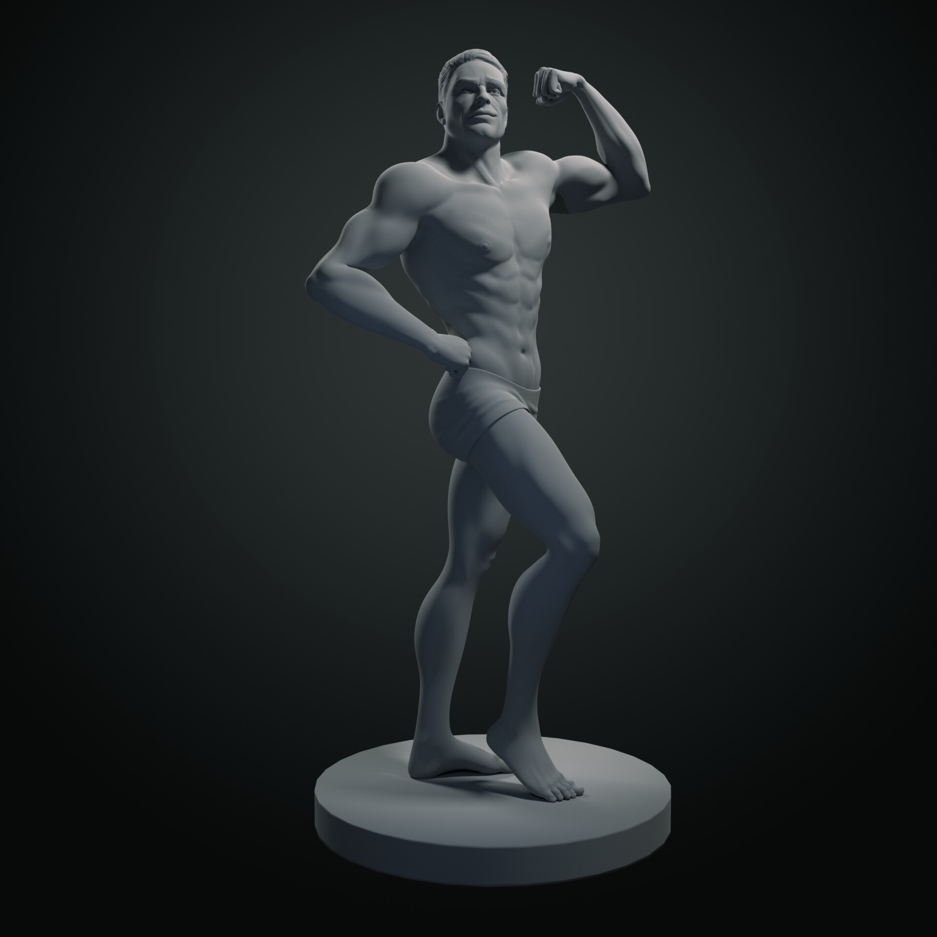 ArtStation - bodybuilder anatomy study