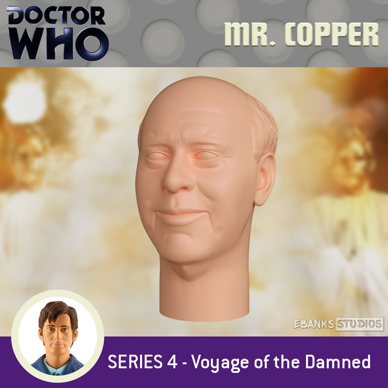 ArtStation - Mr Copper - Custom Doctor Who Figure Head