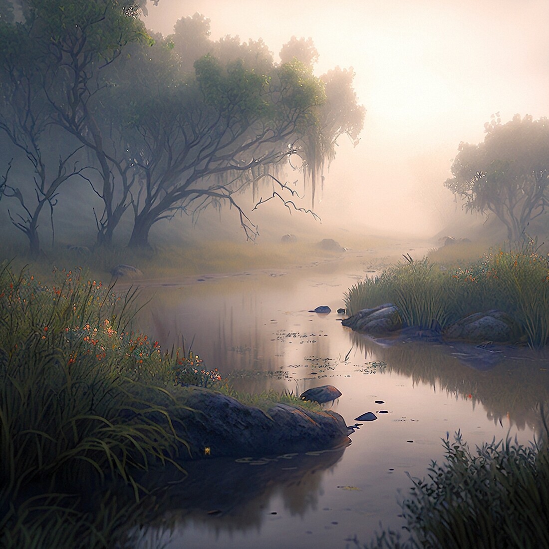ArtStation - Misty morning