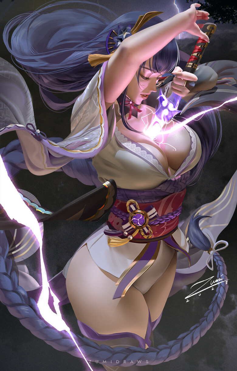 Zumi Draws - Raiden Shogun