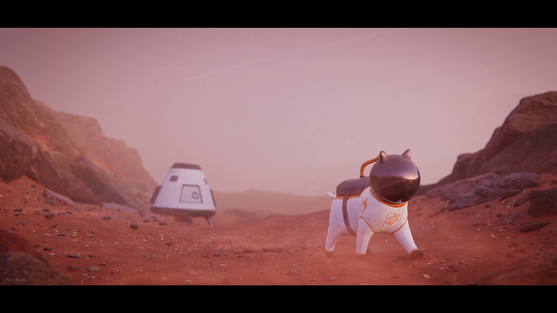 ArtStation - Little Traveler - Astro cat on a journey