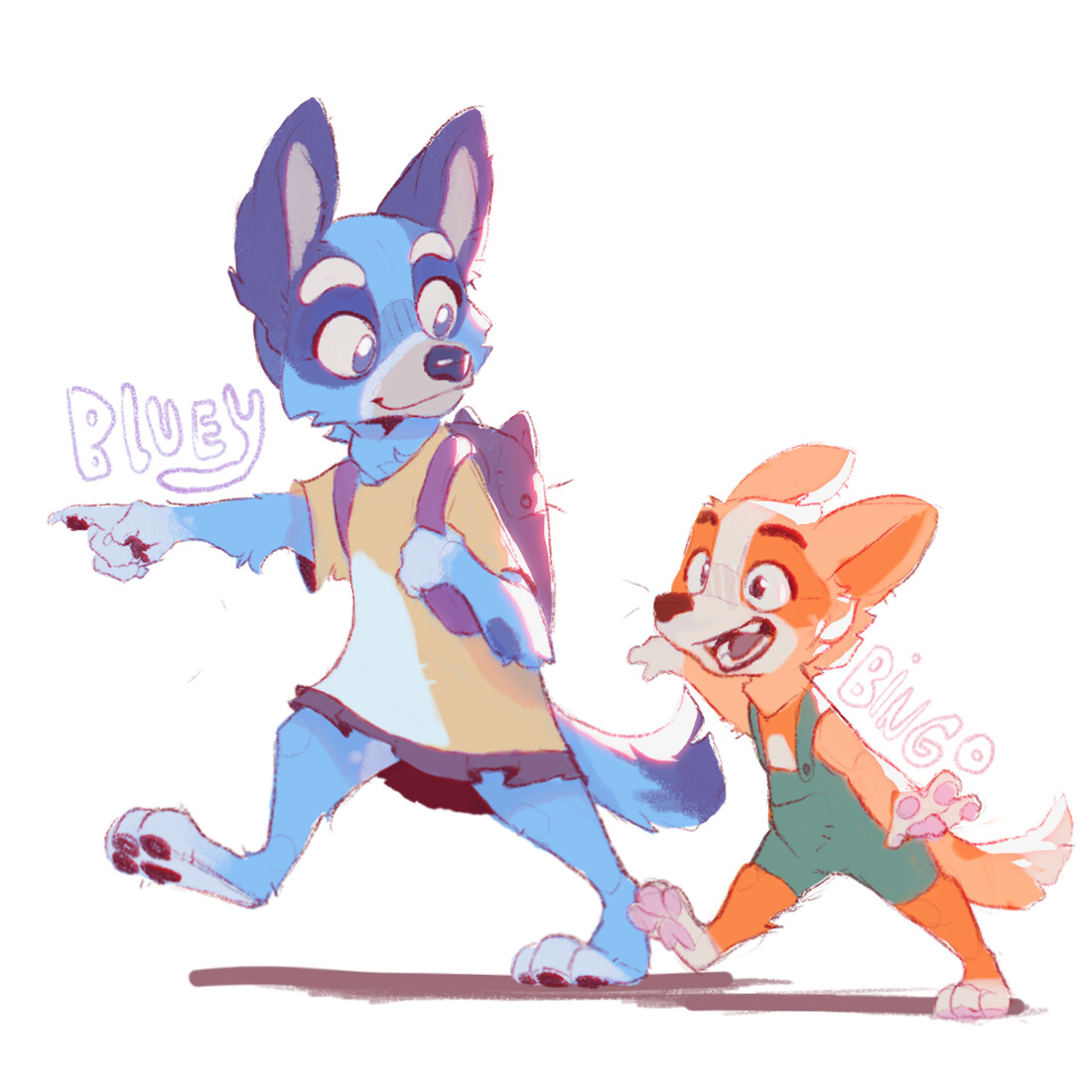 ArtStation - To school with Bluey! ( Character Sketch | 2023)