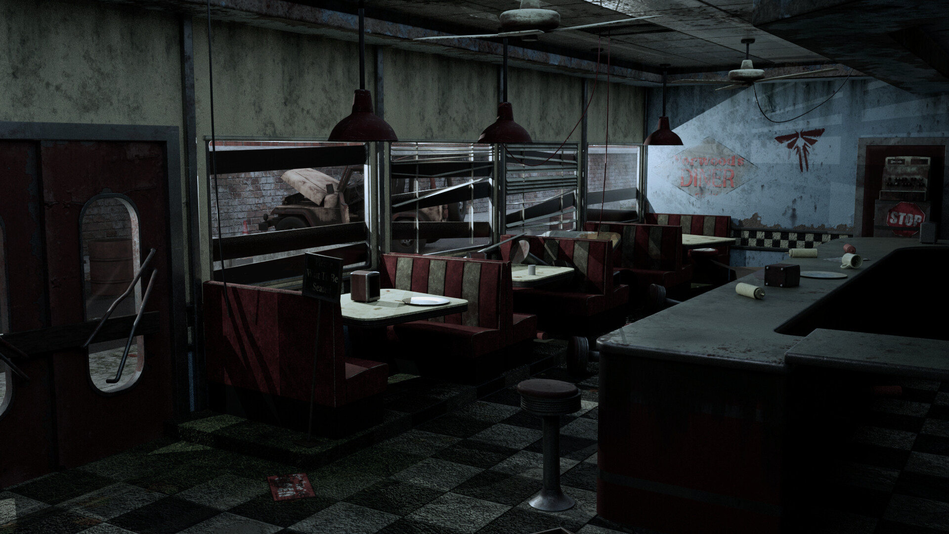 ArtStation - Post apocalyptic Diner