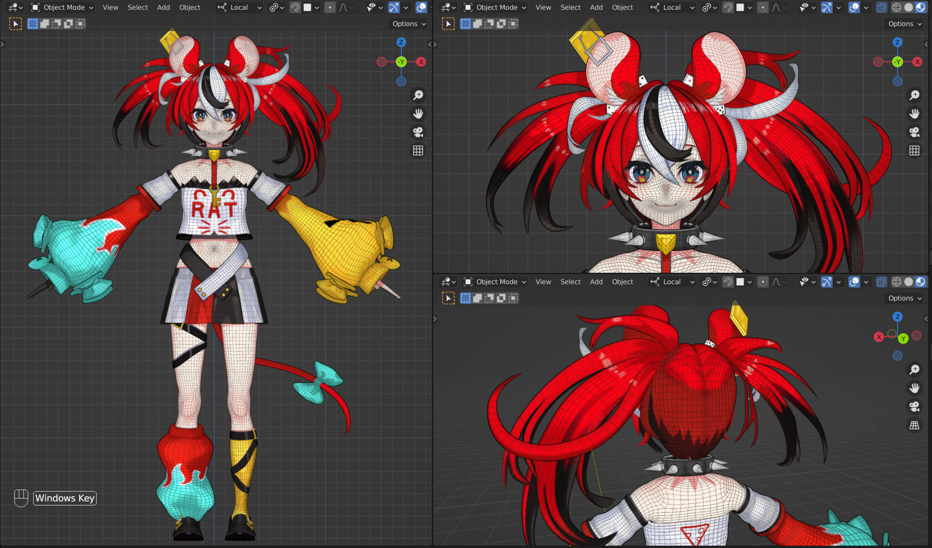 Antro Hakos Baelz 3d Model Fanart Mmd