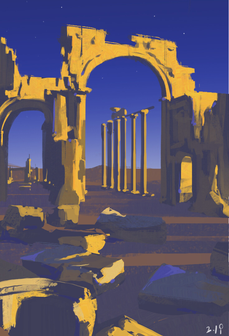 ArtStation - daily practice 19, color test