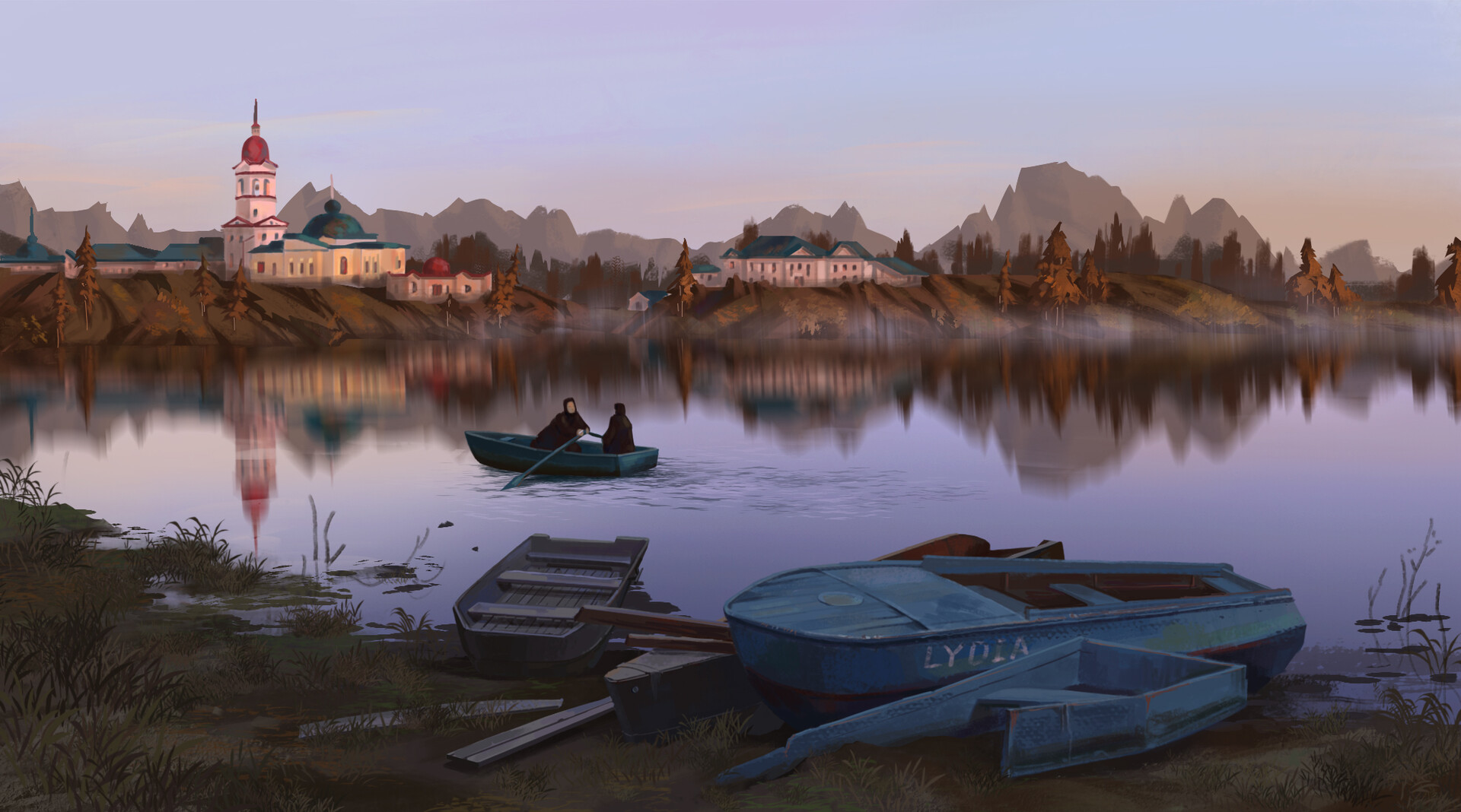 ArtStation - River view sketch- Daily Practice