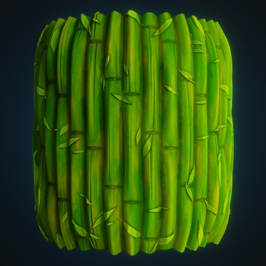 ArtStation - Stylized Bamboo Material