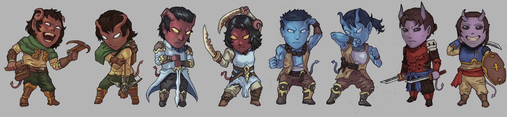 ArtStation - DND Tiefling Playable Characters Set 2