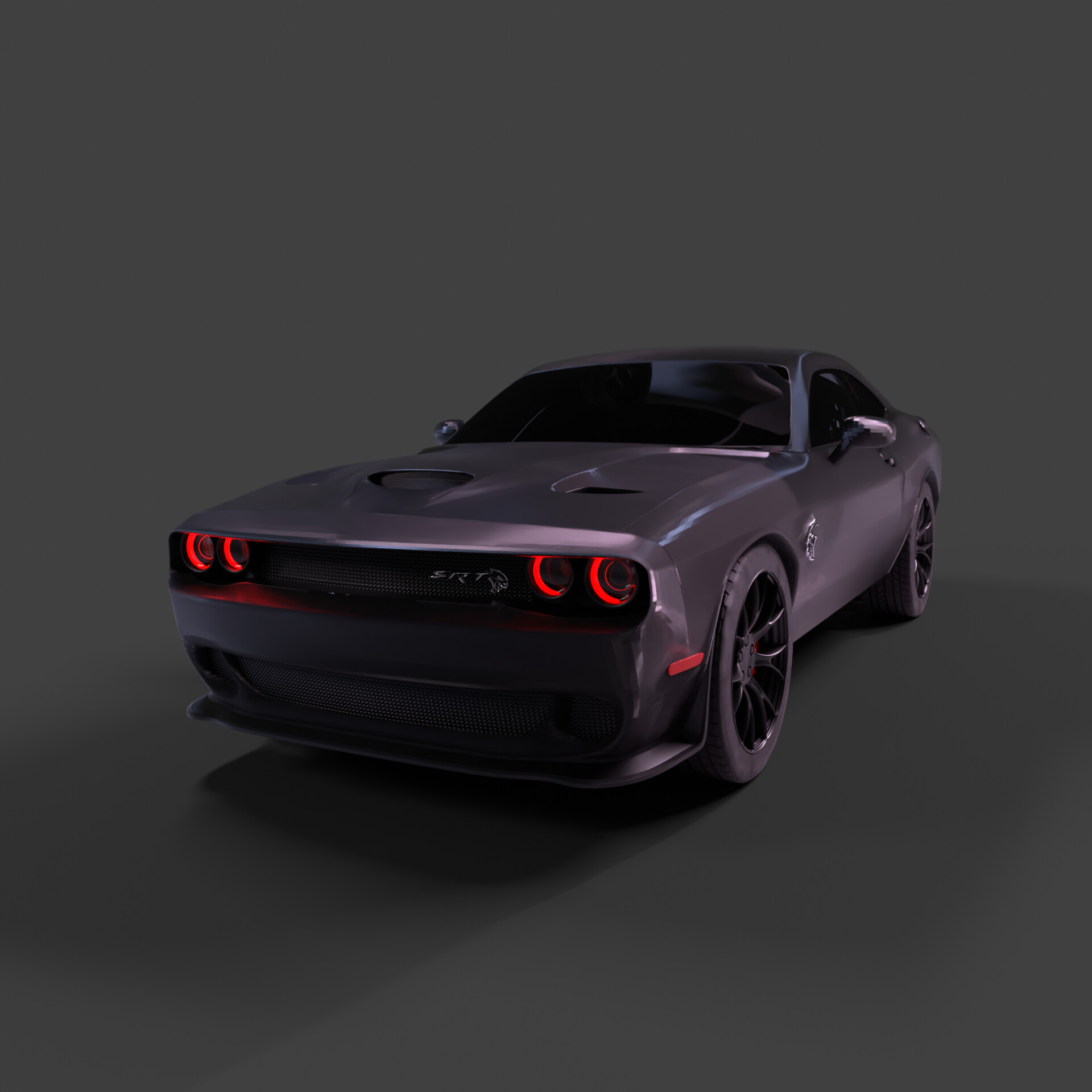 ArtStation - Dodge hellcat