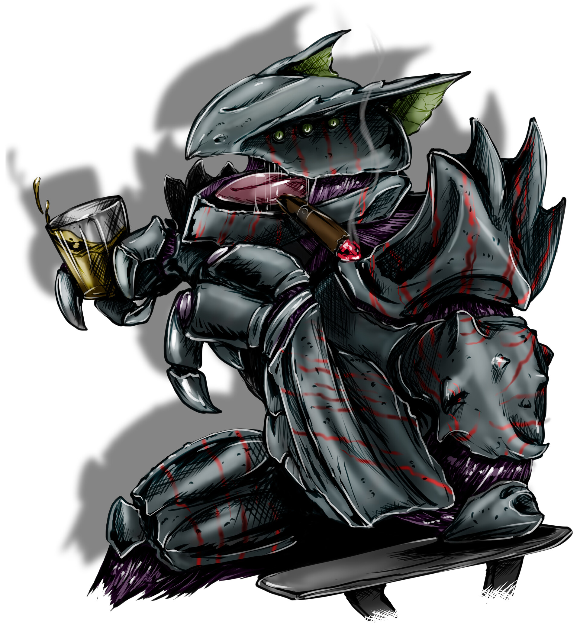 ArtStation - Alien Boss (в стиле комикс)