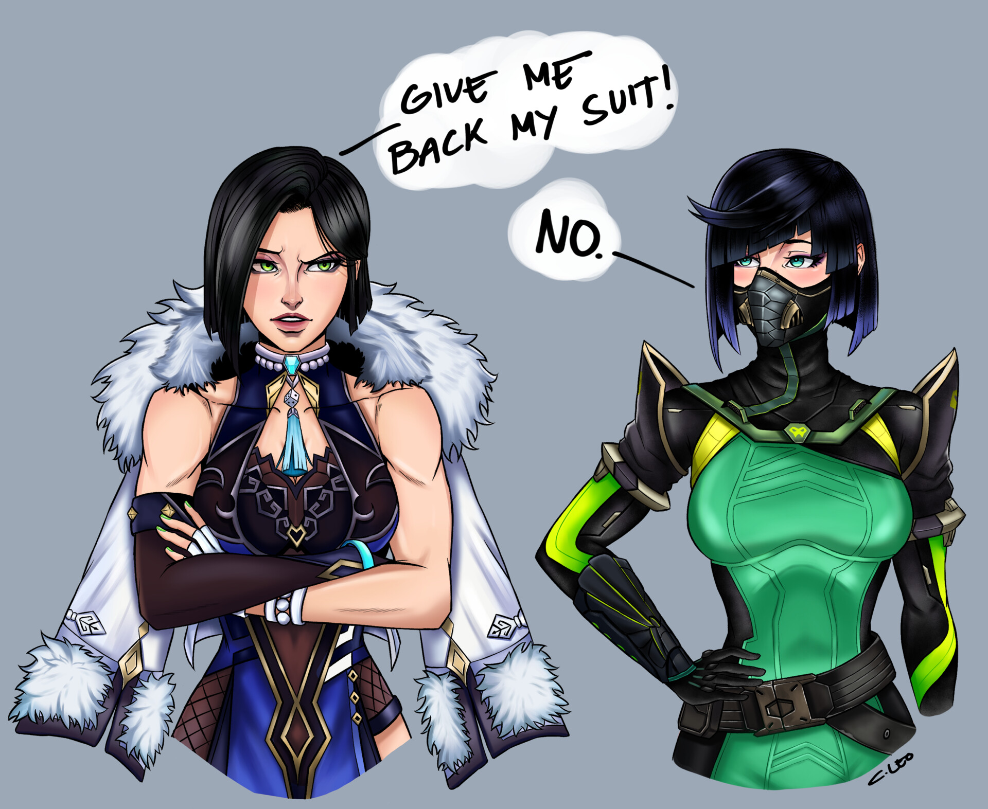 ArtStation - Yelan x Viper costume swap