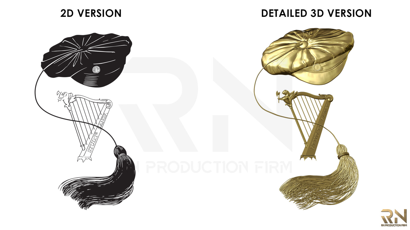 RN Production - 3D "Golden Harp" Project