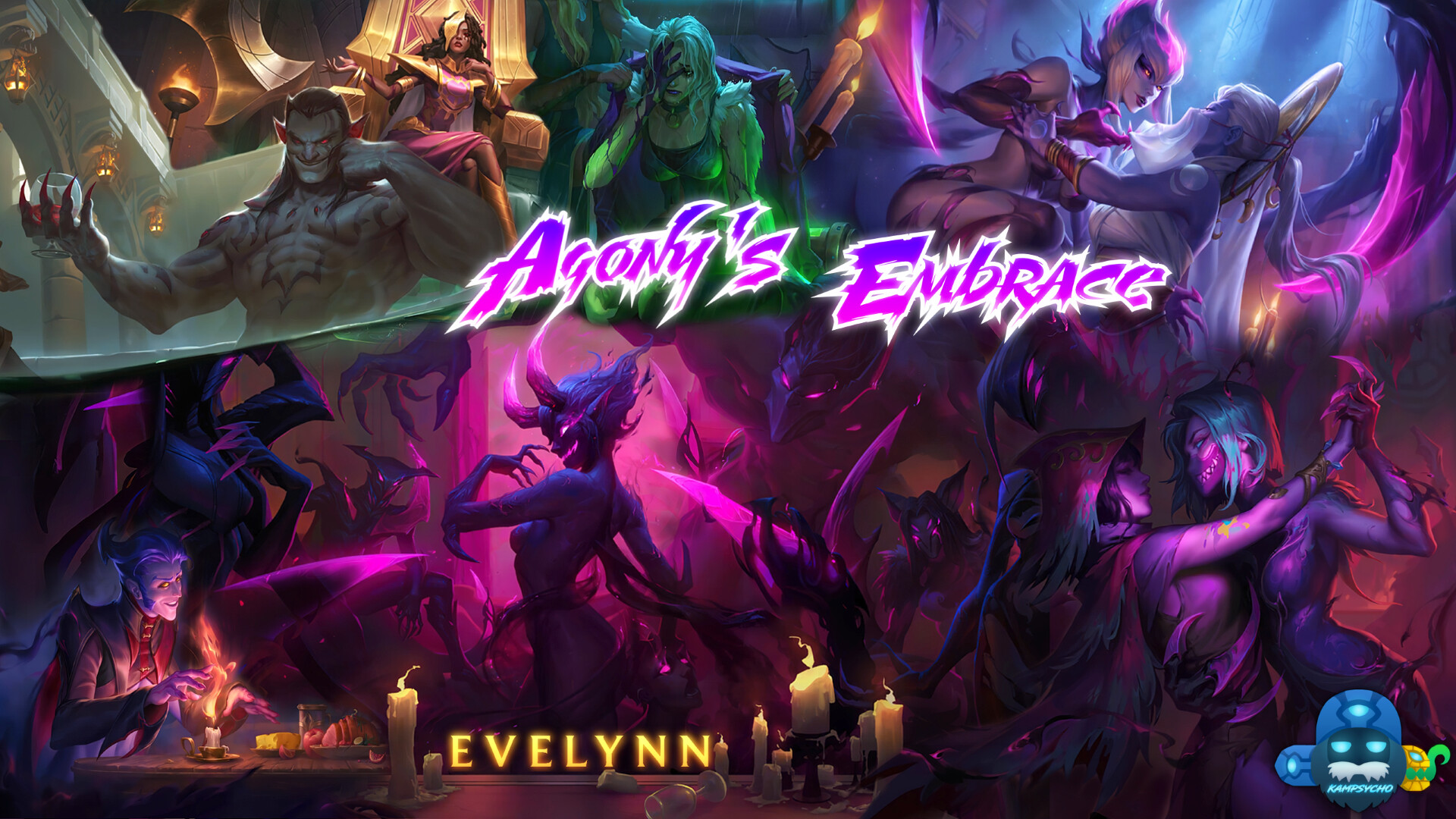 ArtStation - Evelynn's Succubus Harem (LoR Collage)