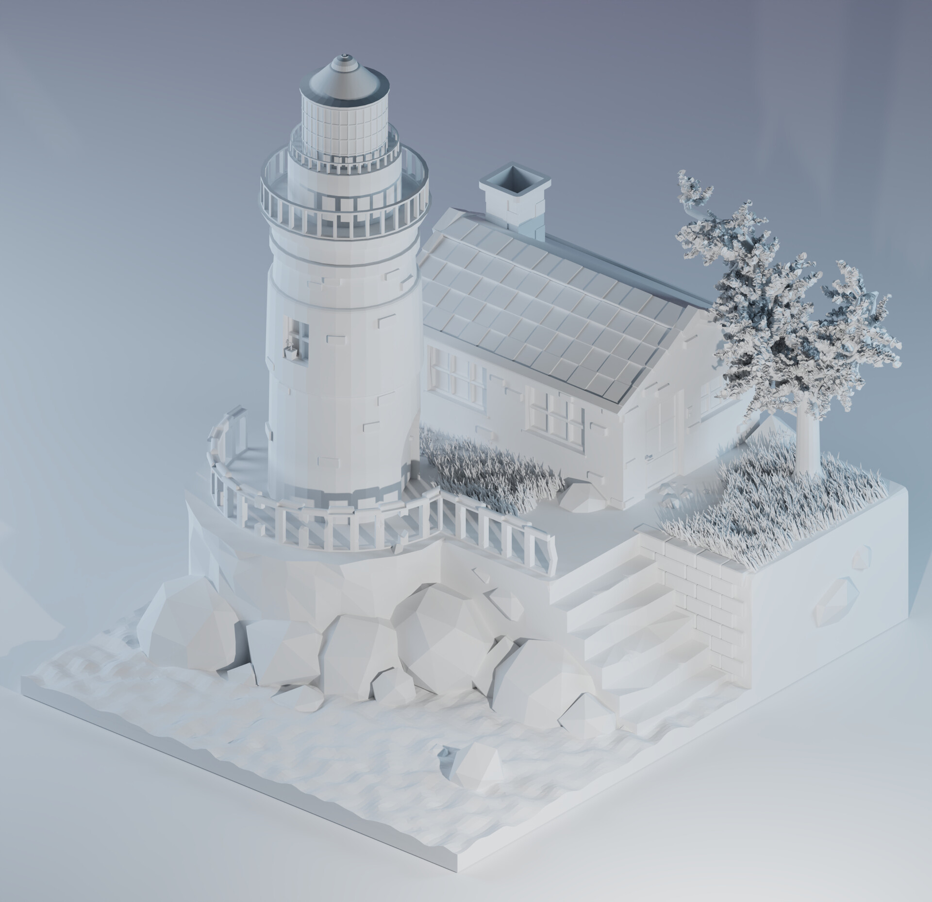 Bora Turan - Low Poly Lighthouse