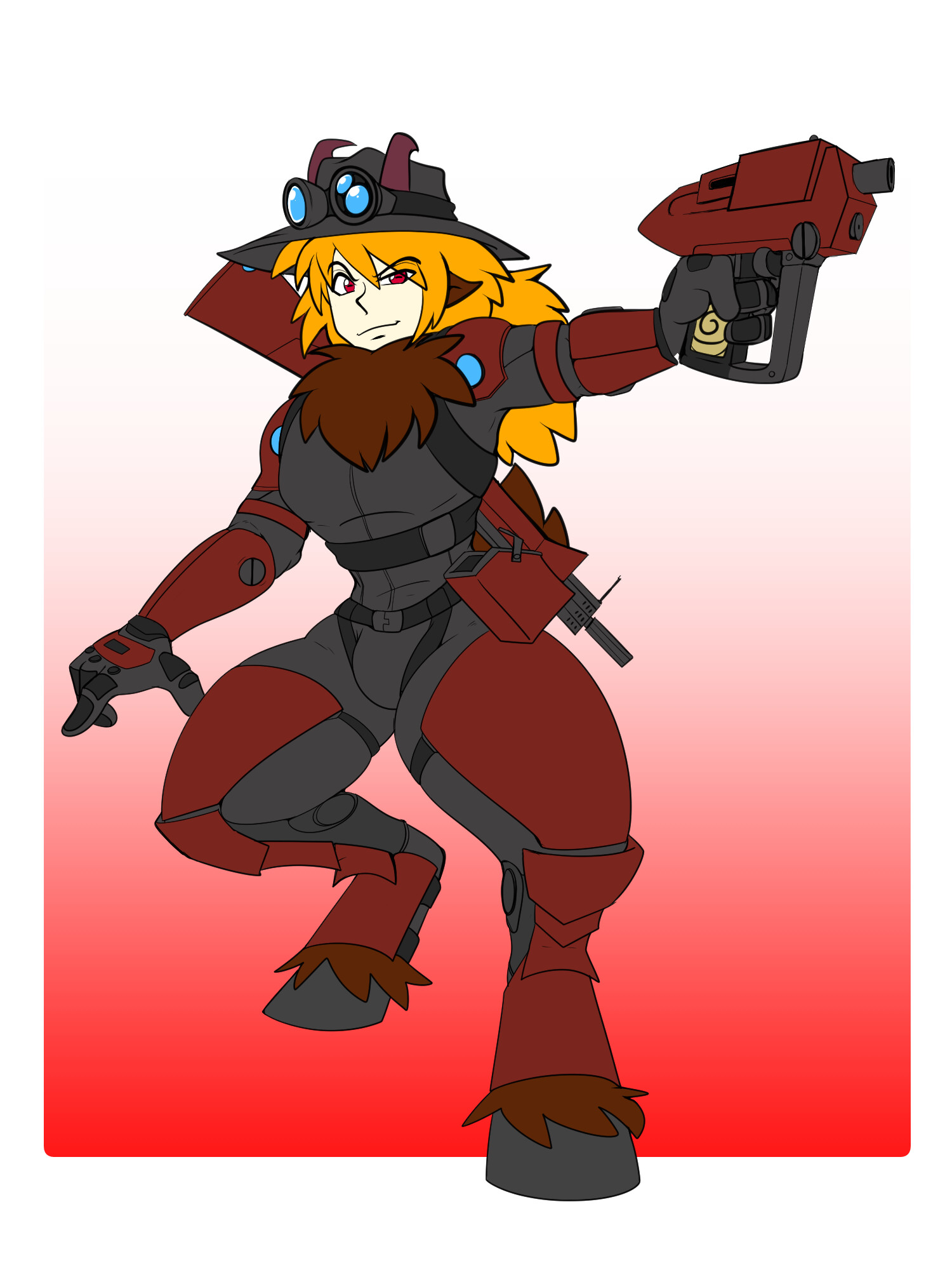 ArtStation - Cyberpunk Satyr - Character Action Pose