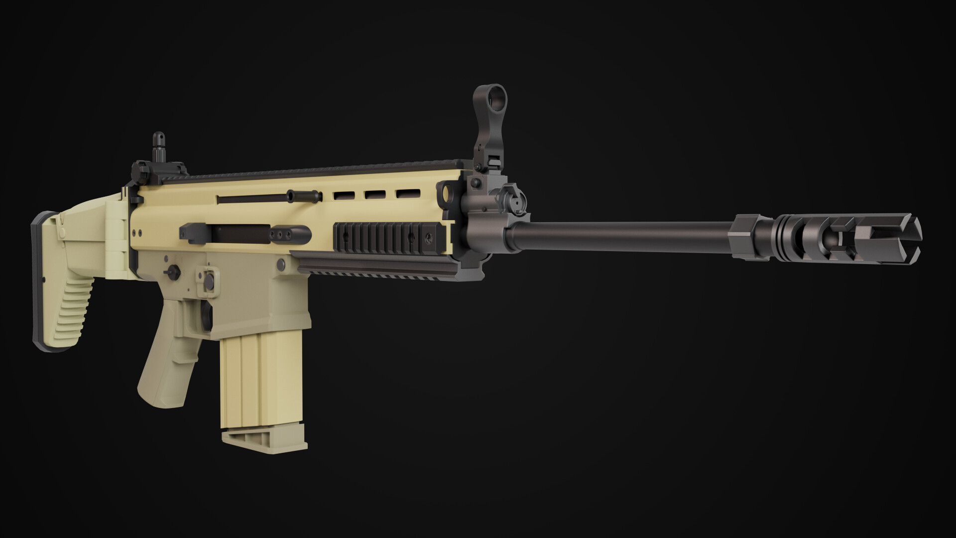 ArtStation - High Poly Scar-H Assault Rifle