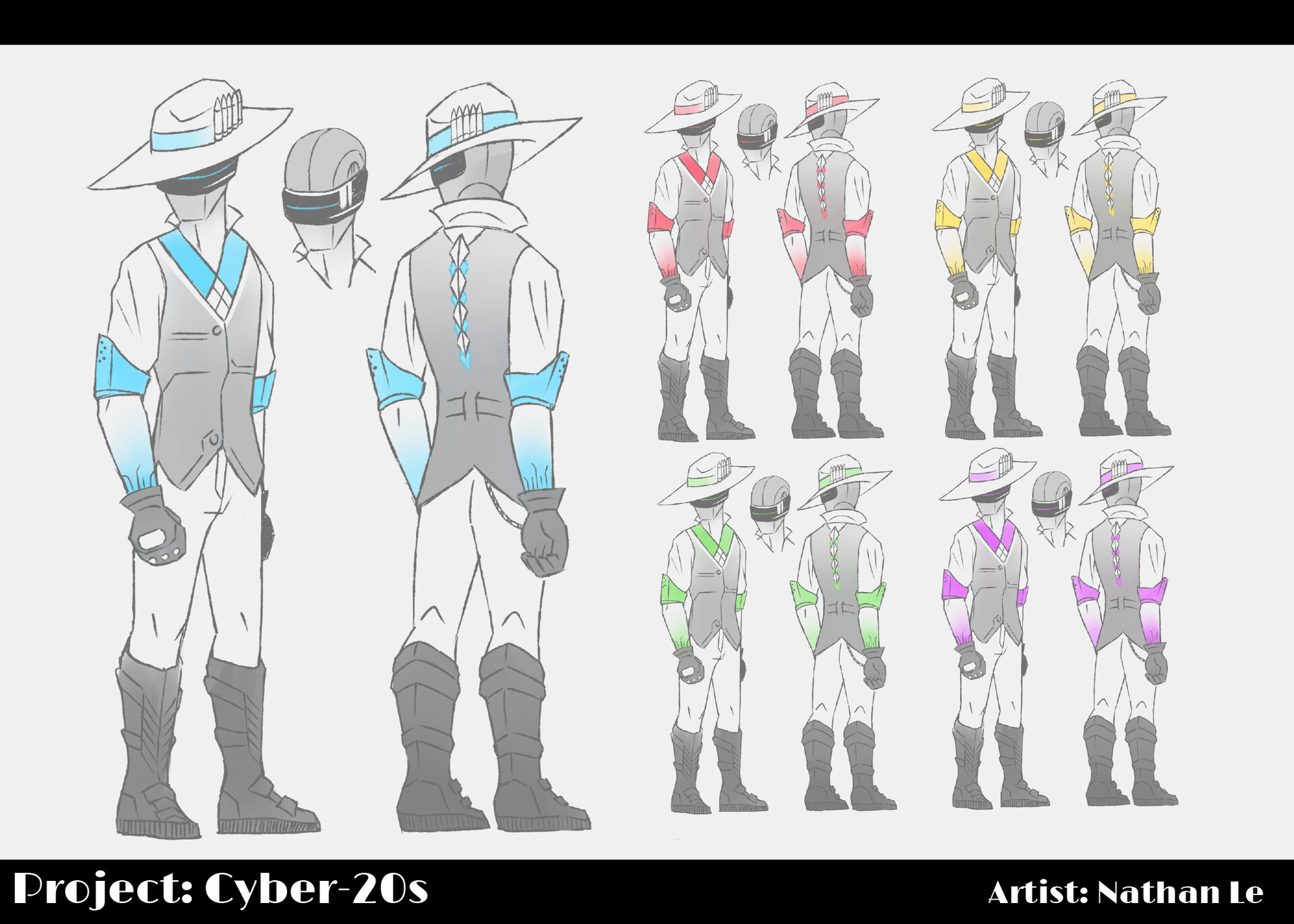 ArtStation - Cyber Roaring 20s Character Concept Art