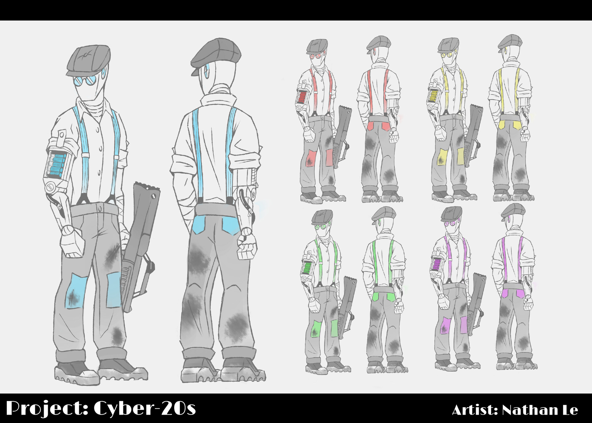 N8 - Cyber Roaring 20s Character Concept Art