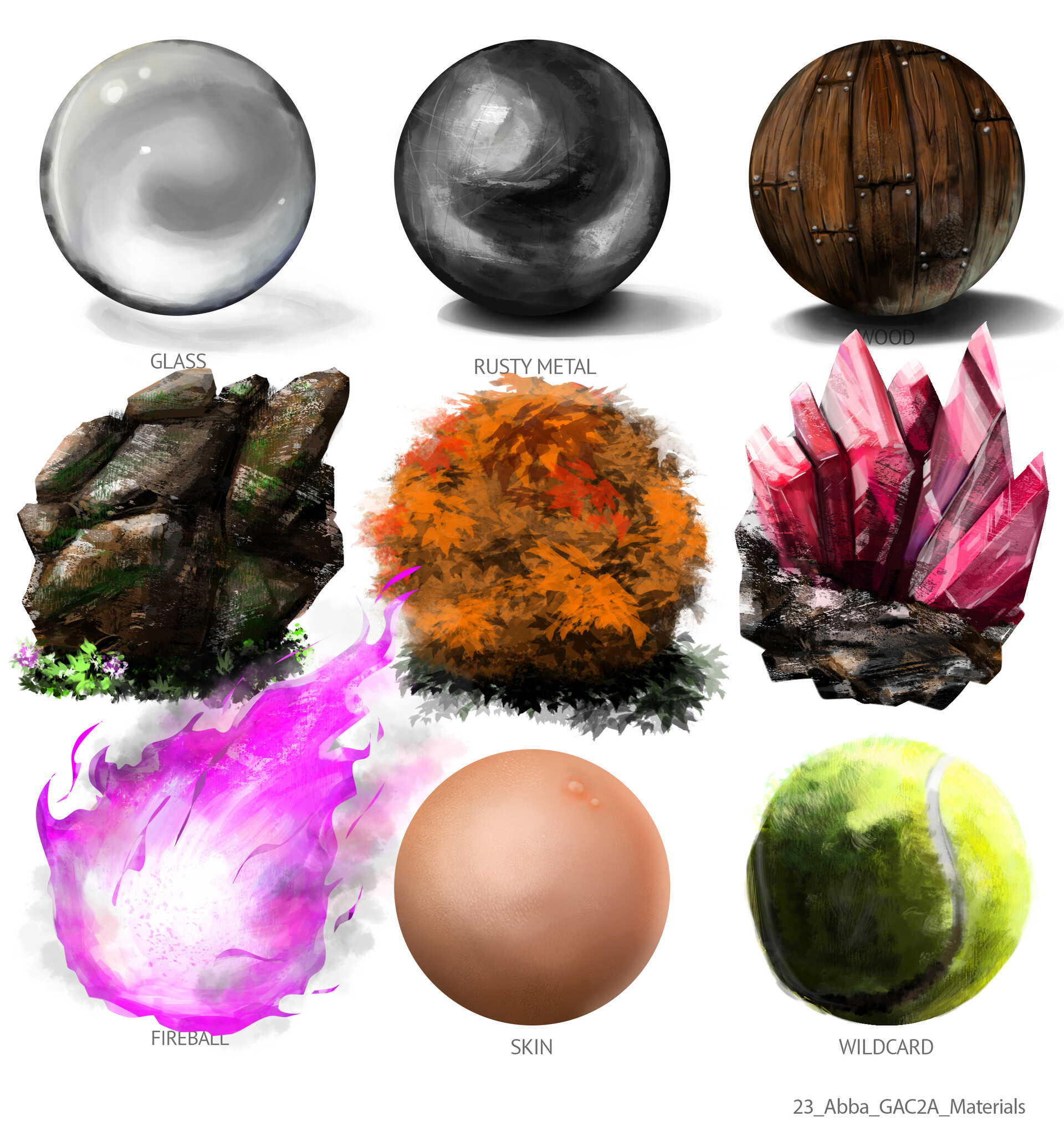 ArtStation - Material Study on Digital Painting