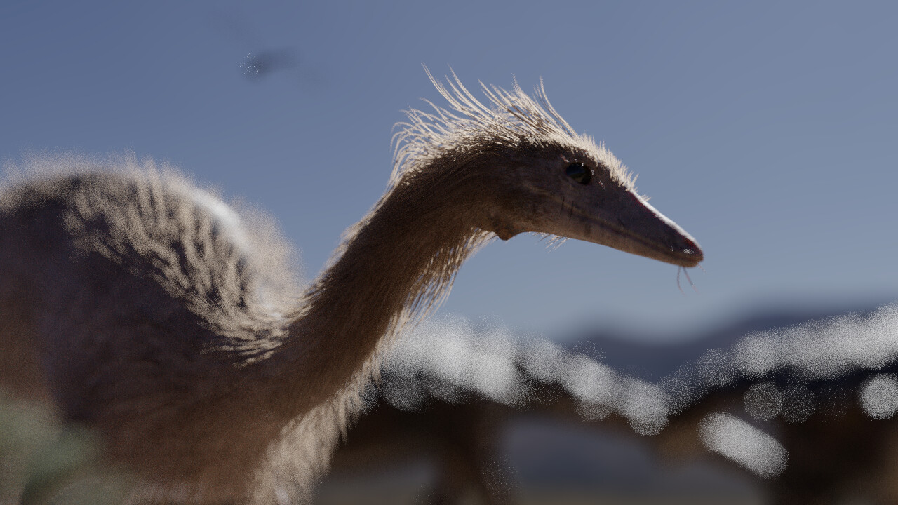 Blender portrait of the dinosaur Linhenykus (with a little photoshop ...