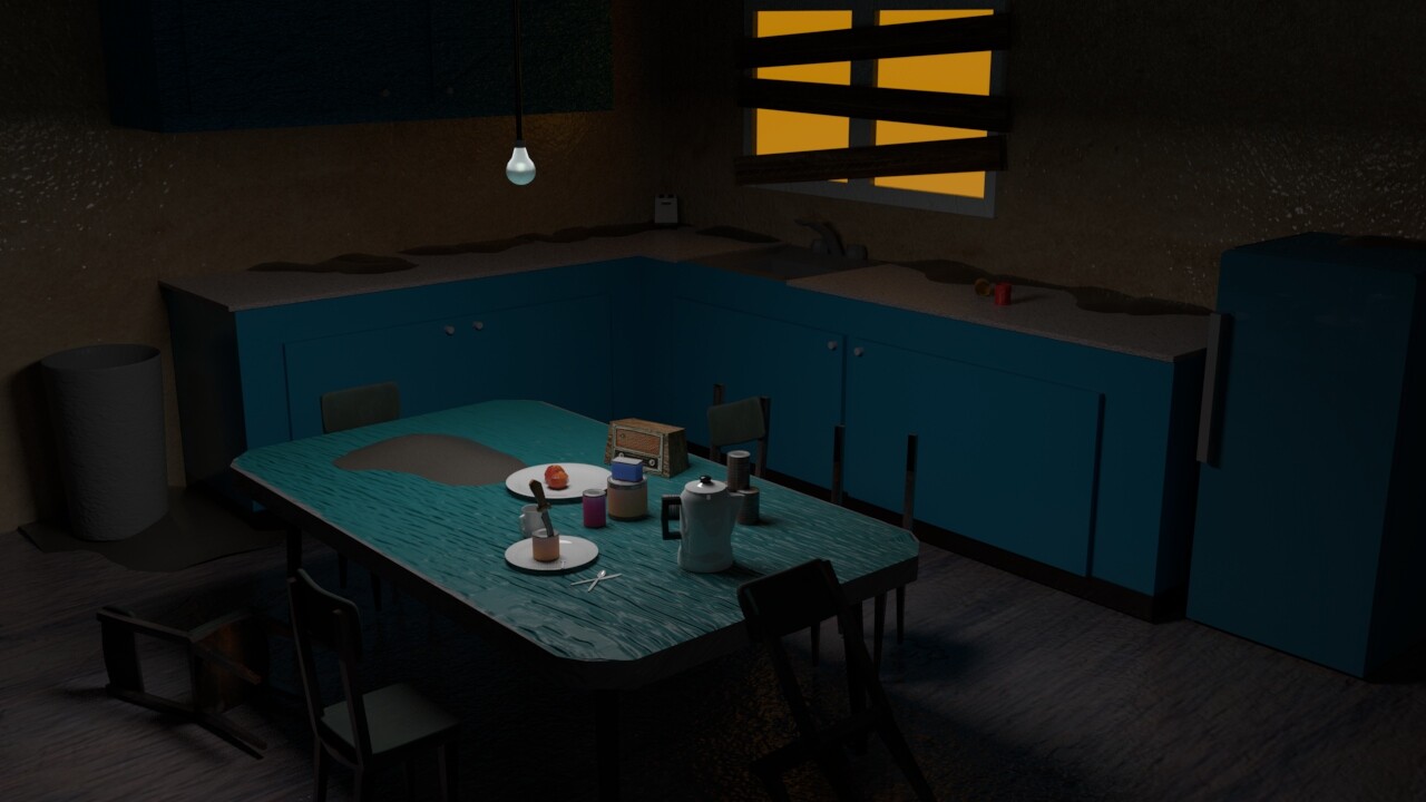 ArtStation - Apocalyptic Dining Diorama