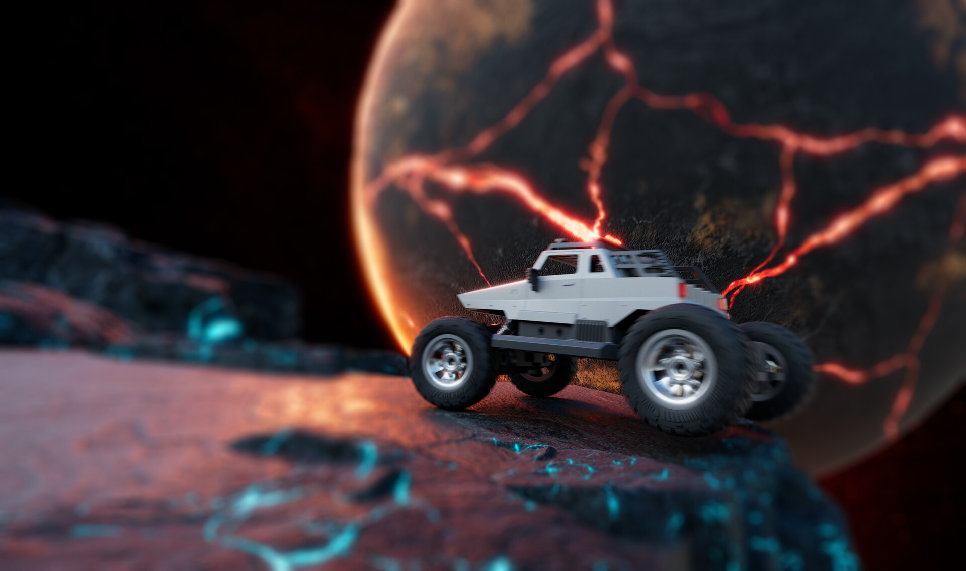 ArtStation - Car driving off at edge