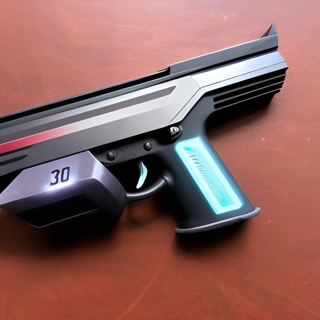 ArtStation - Futuristic hyperpostcyberpunk pistol