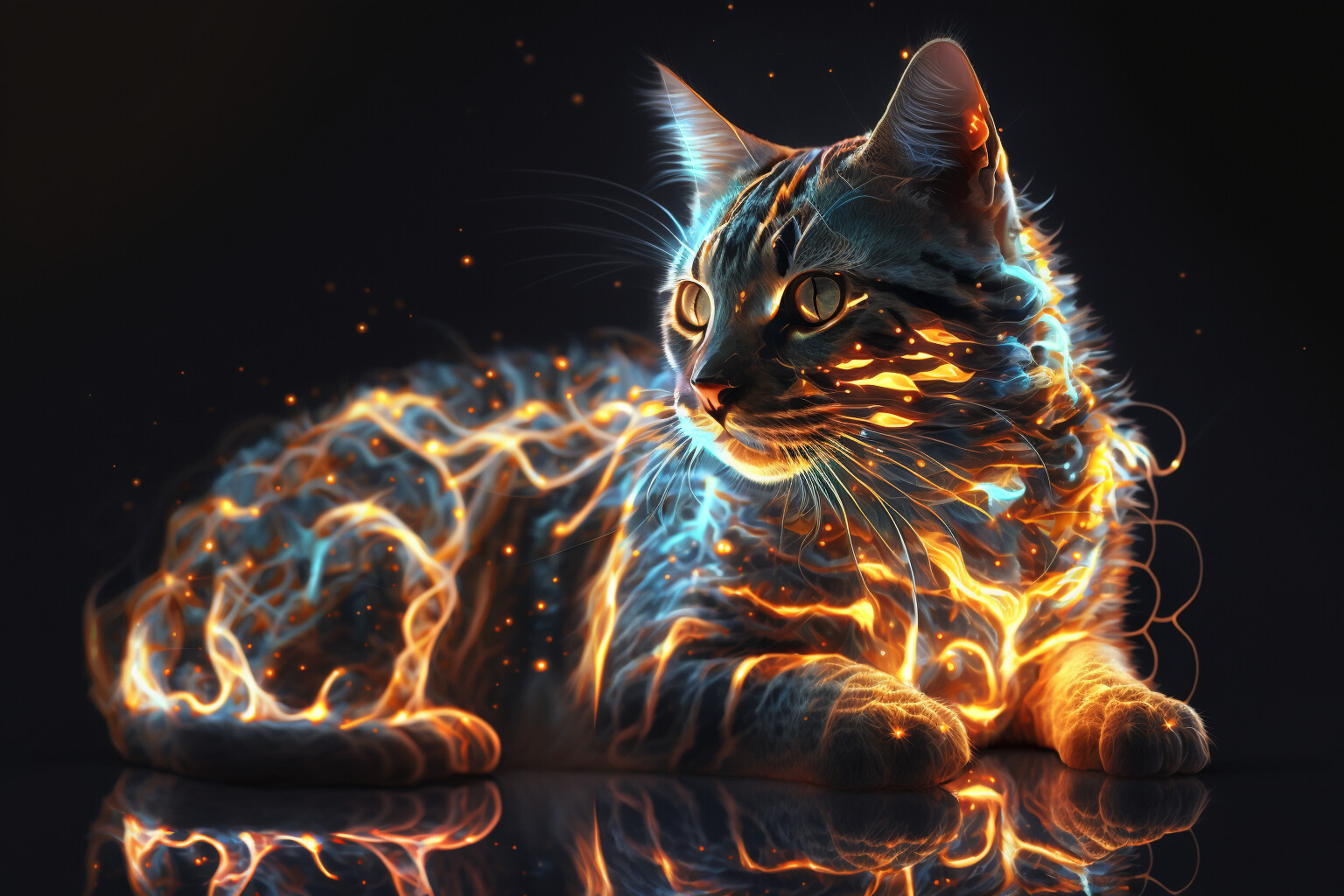 ArtStation - Colourful Cat