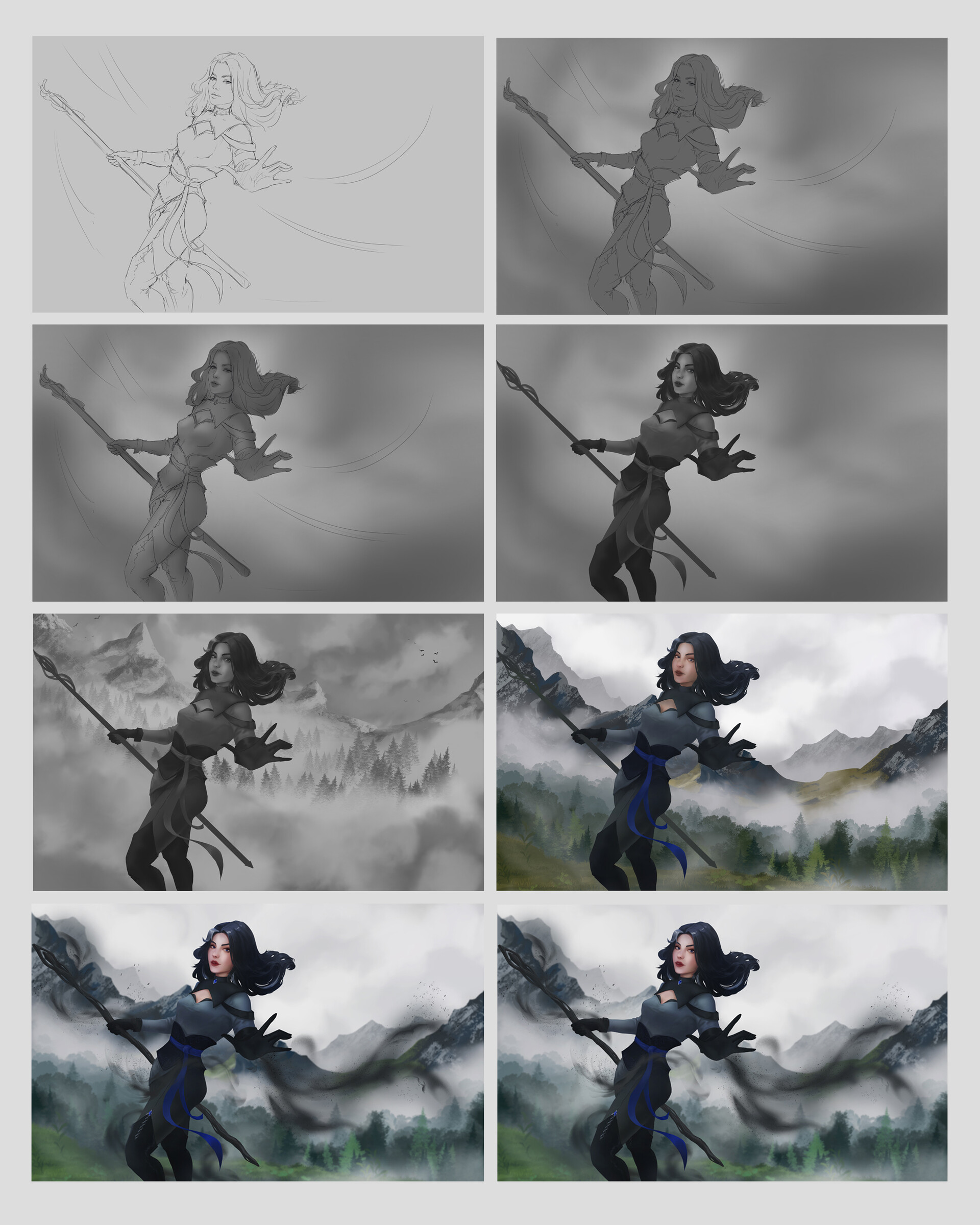 Yevery - Sienna - OC Apprentice Shadowmancer Splash Art