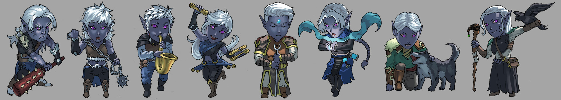 ArtStation - DND Dark Elf Playable Characters Set 1