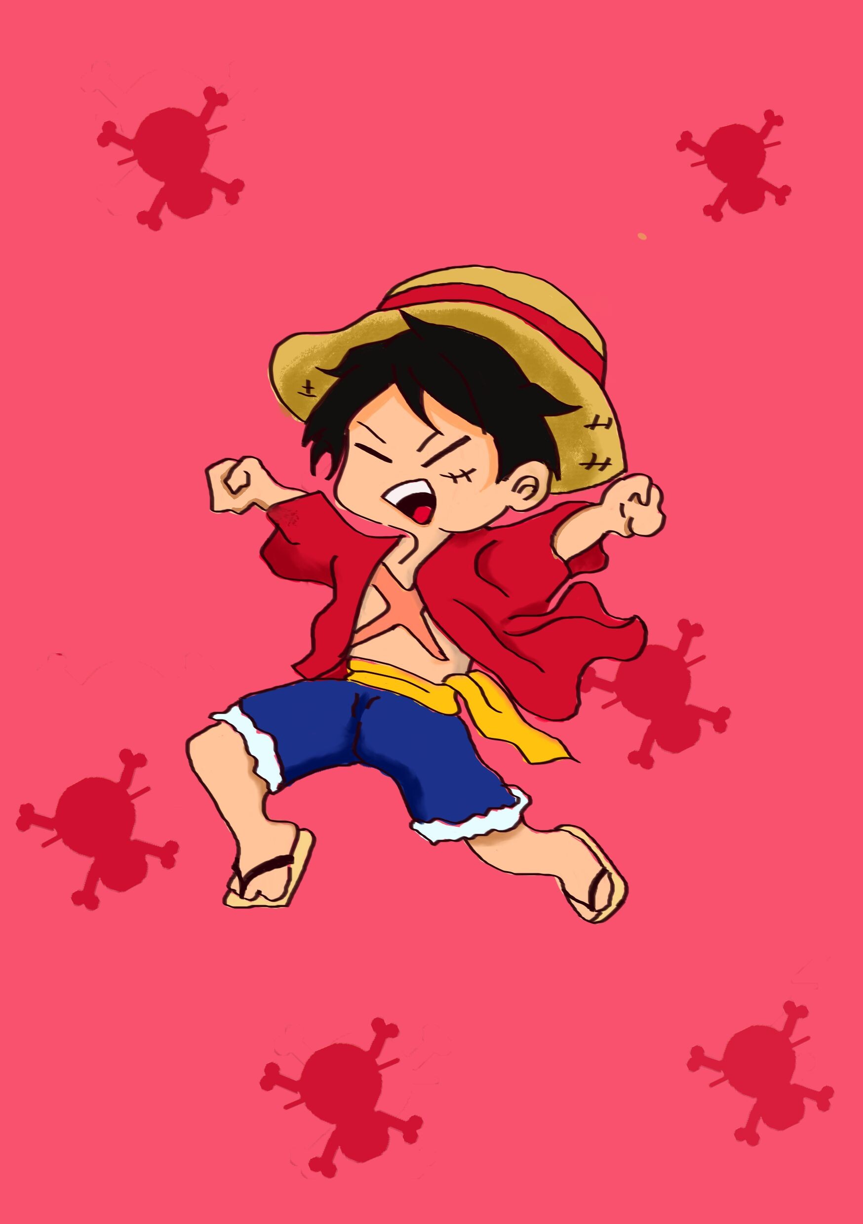 One Piece Wallpaper After 2 Years Luffy Chibi