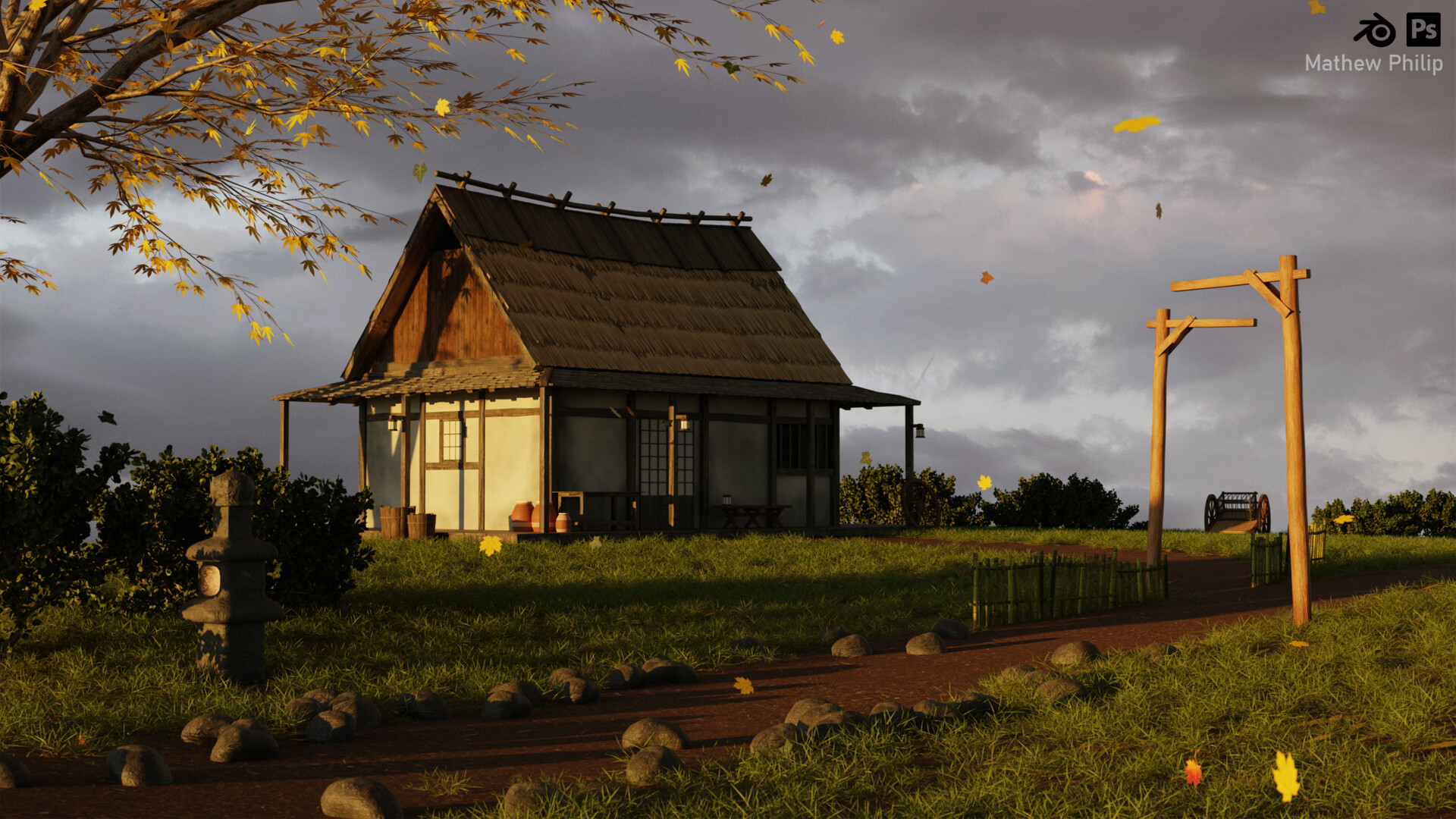 ArtStation - Isolated Japanese Hut