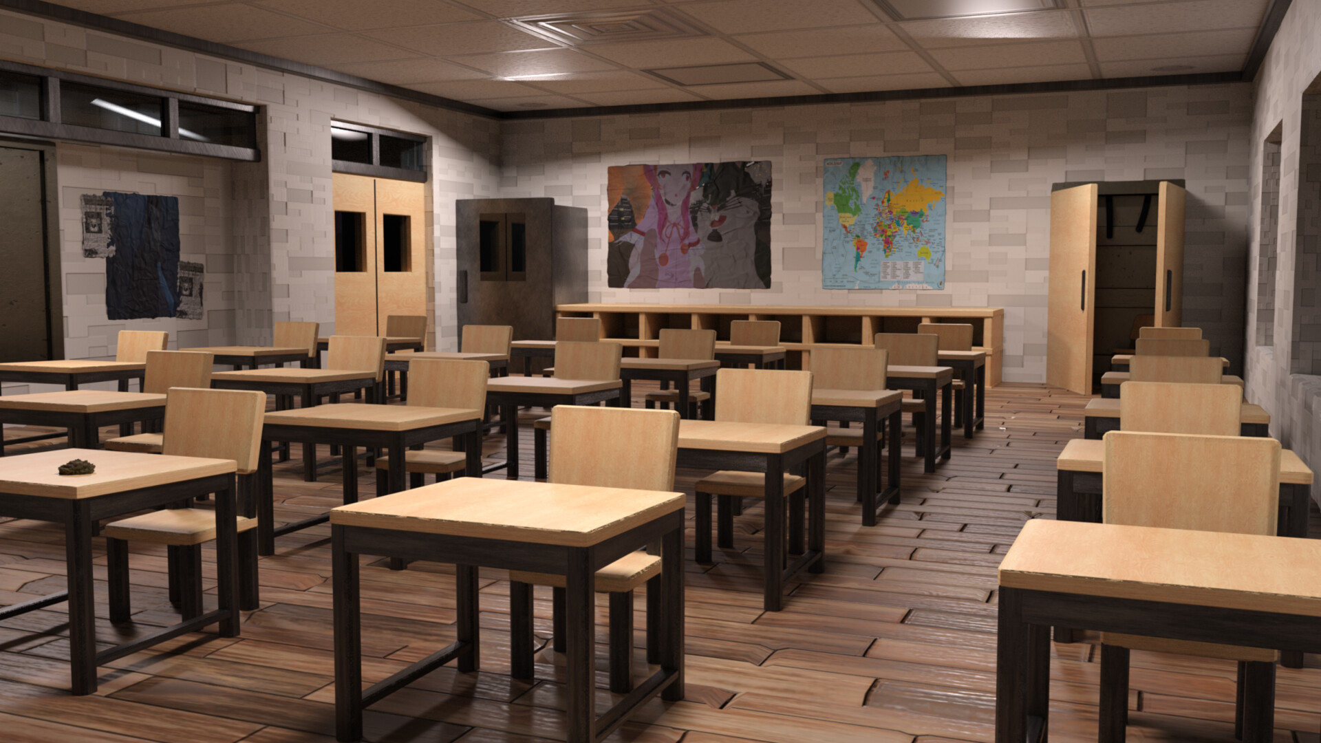 ArtStation - Class Room Scene 2022