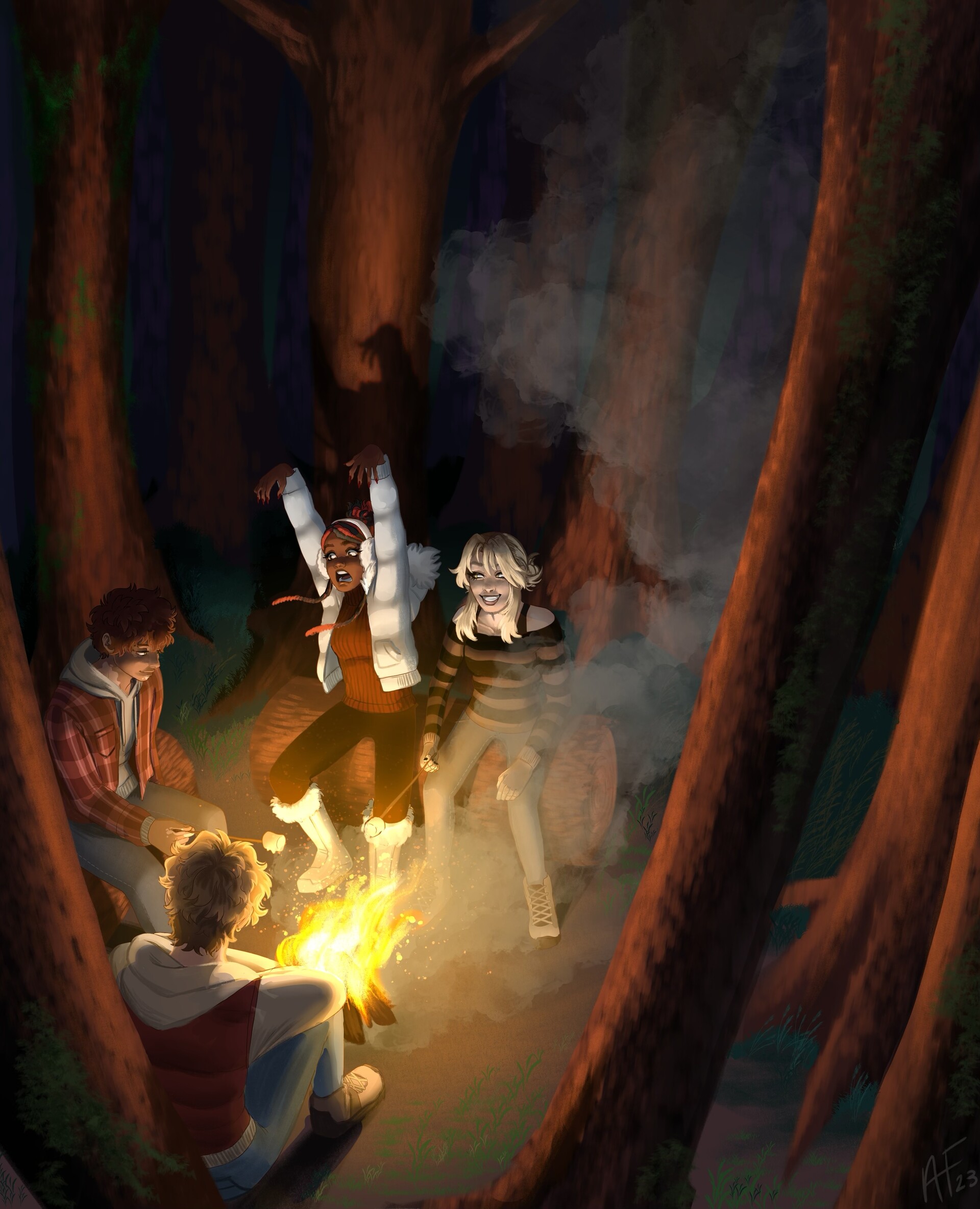 ArtStation - Summer Campfire