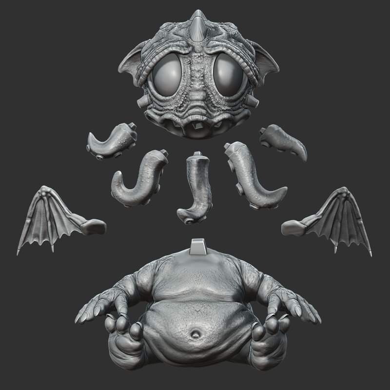Keith Talbot - Baby Cthulhu or Cutethulhu sculpt and 3D Print