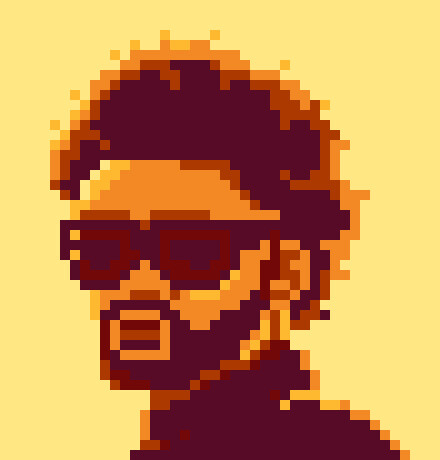 ArtStation - The Weeknd, pixel art portrait.