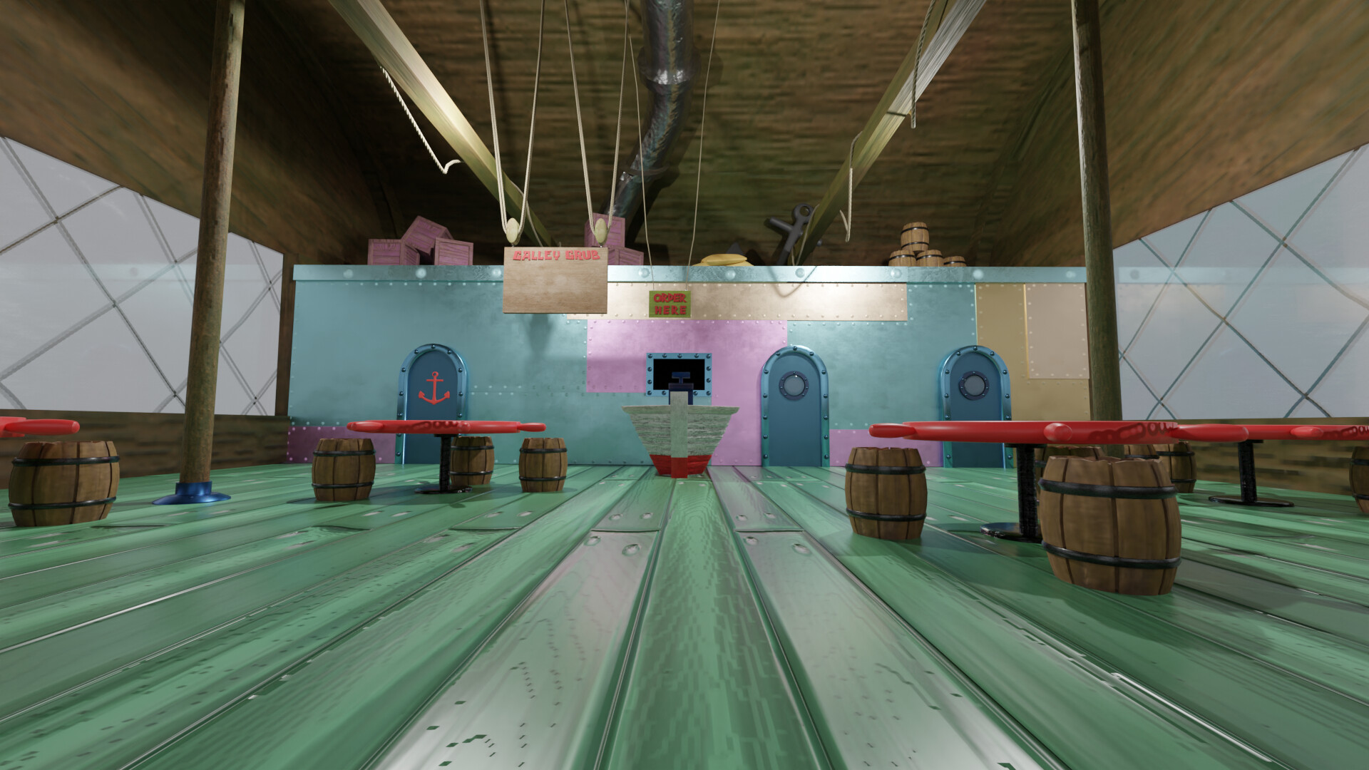 krusty krab inside empty
