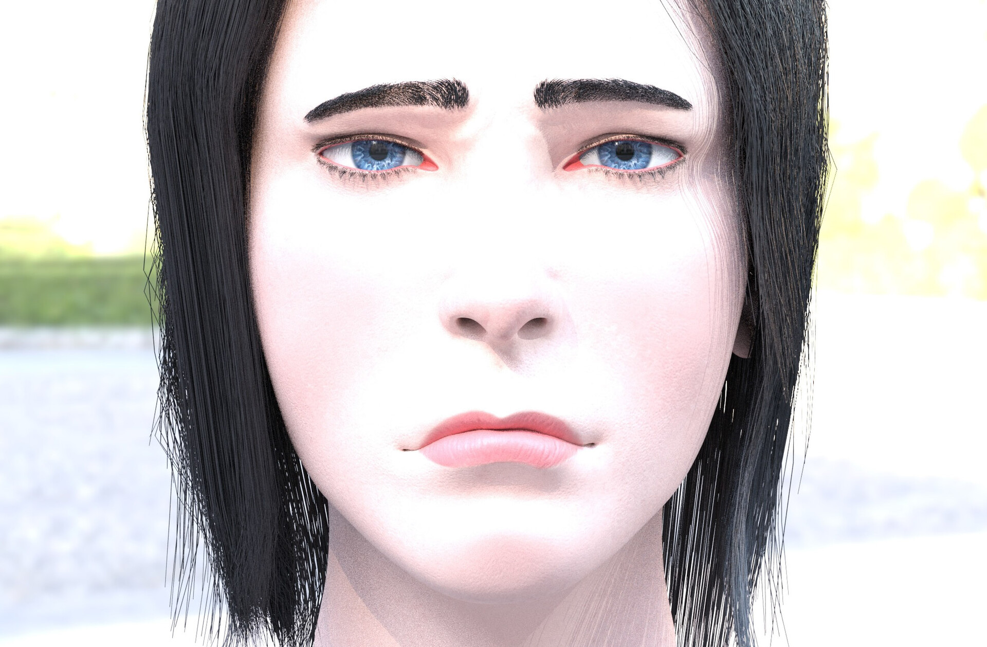 ArtStation - Sad girl(without makeup version)