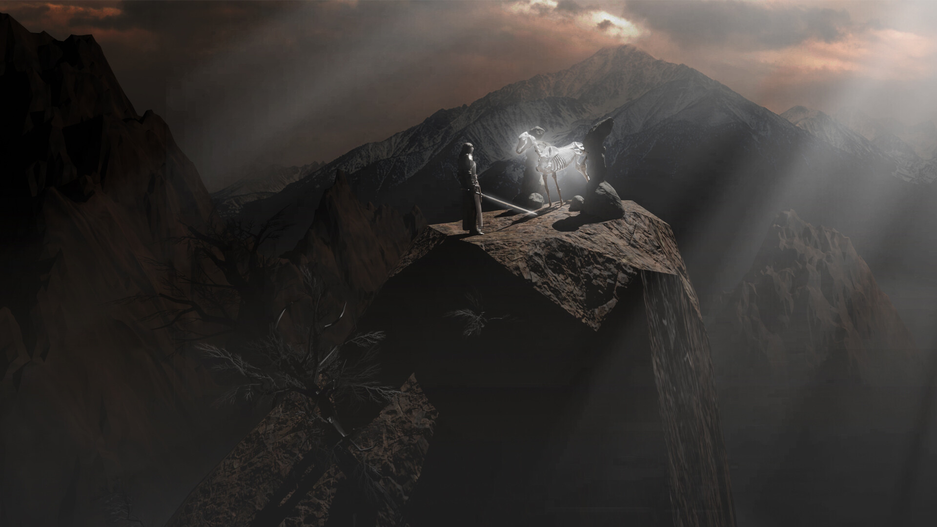 ArtStation - Knight and Spirit scene