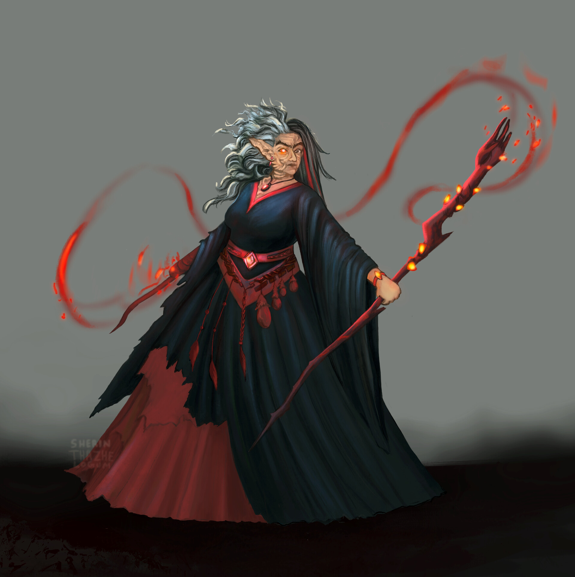 ArtStation - Character Design + Prop - Fantasy Old Woman