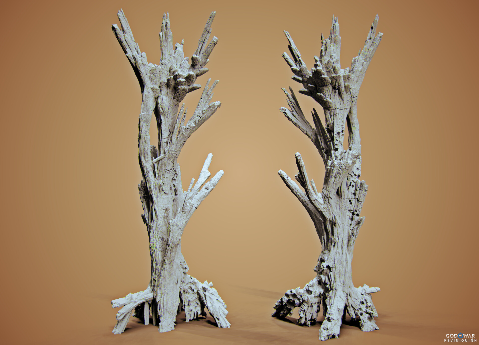Kevin Quinn: Portfolio - God of War Ragnarok - Ironwood: Trees Renders ...