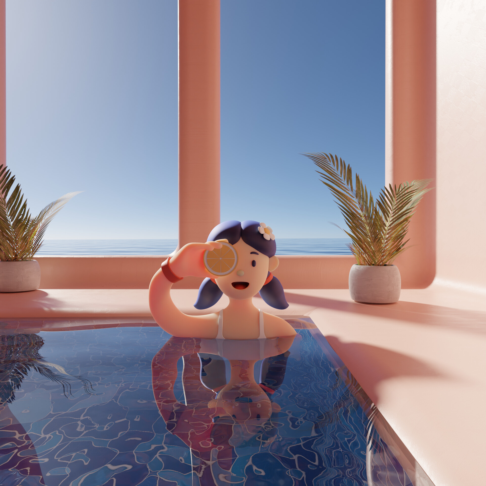 ArtStation - pool lemon girl