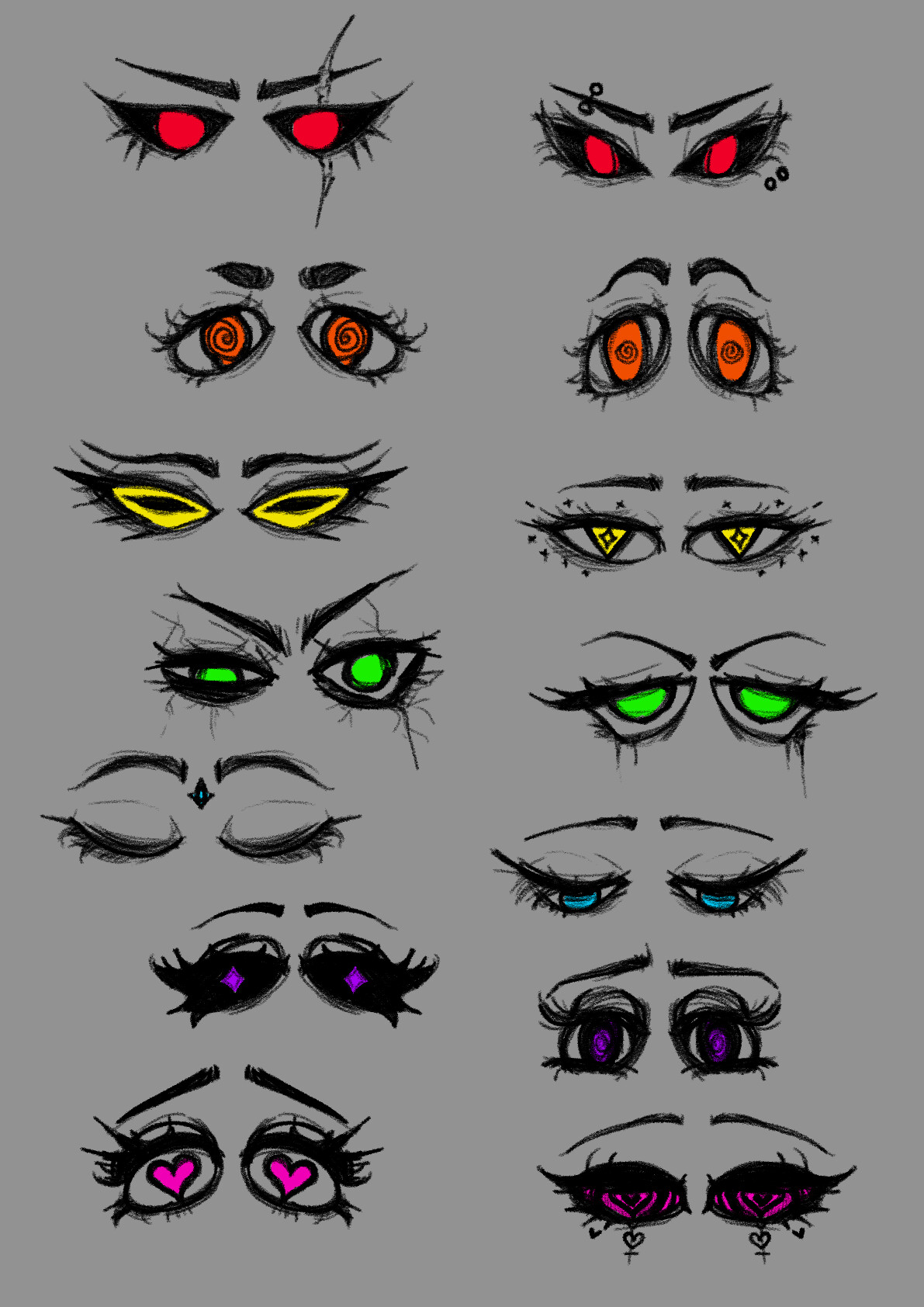 how to draw an demon eye