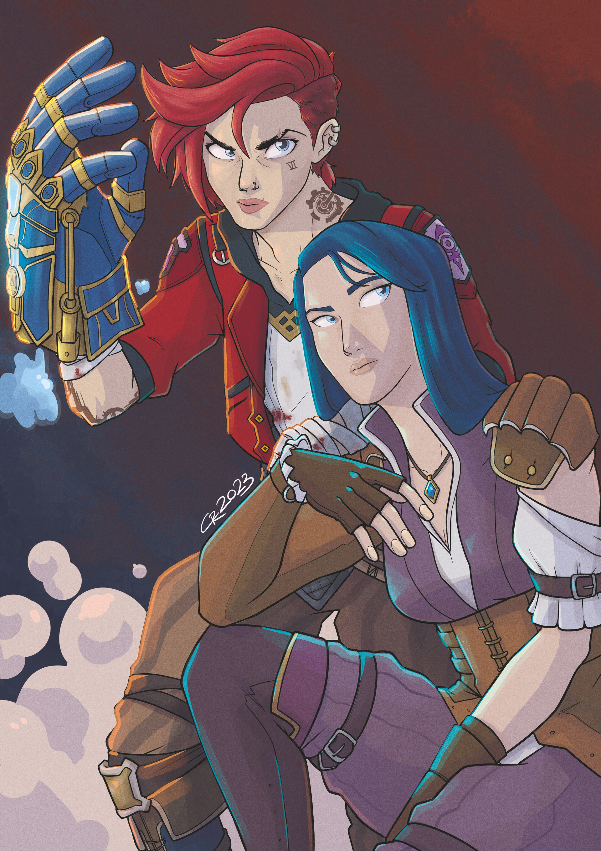 ArtStation - Vi and Caitlyn from Arcane