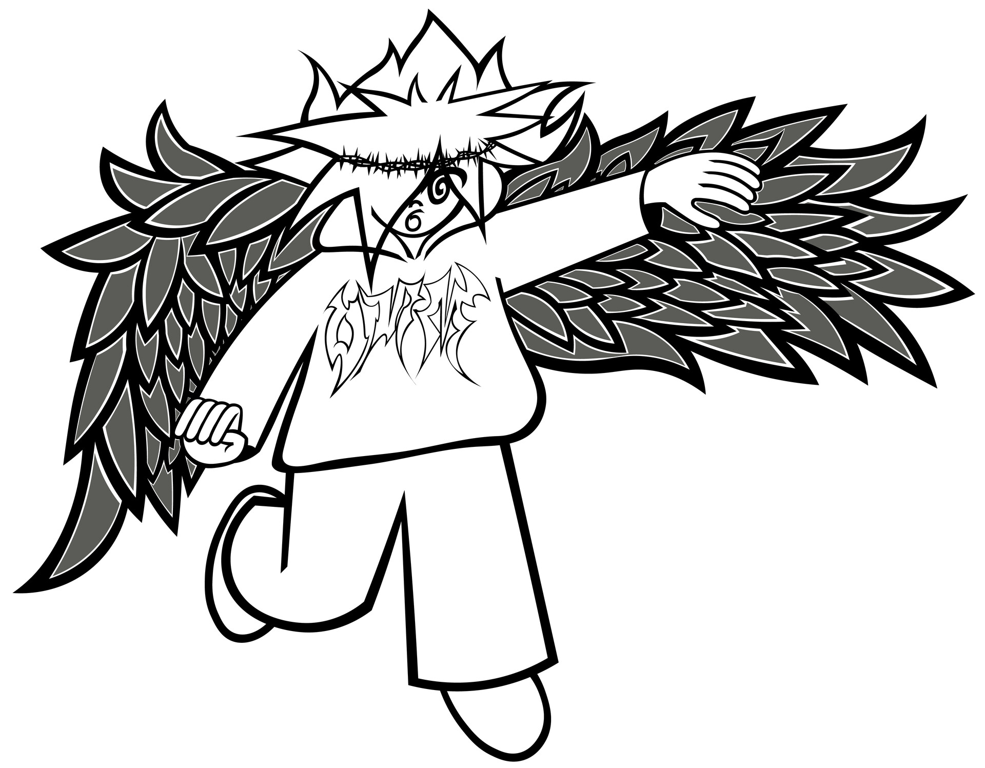 mha coloring pages hawks