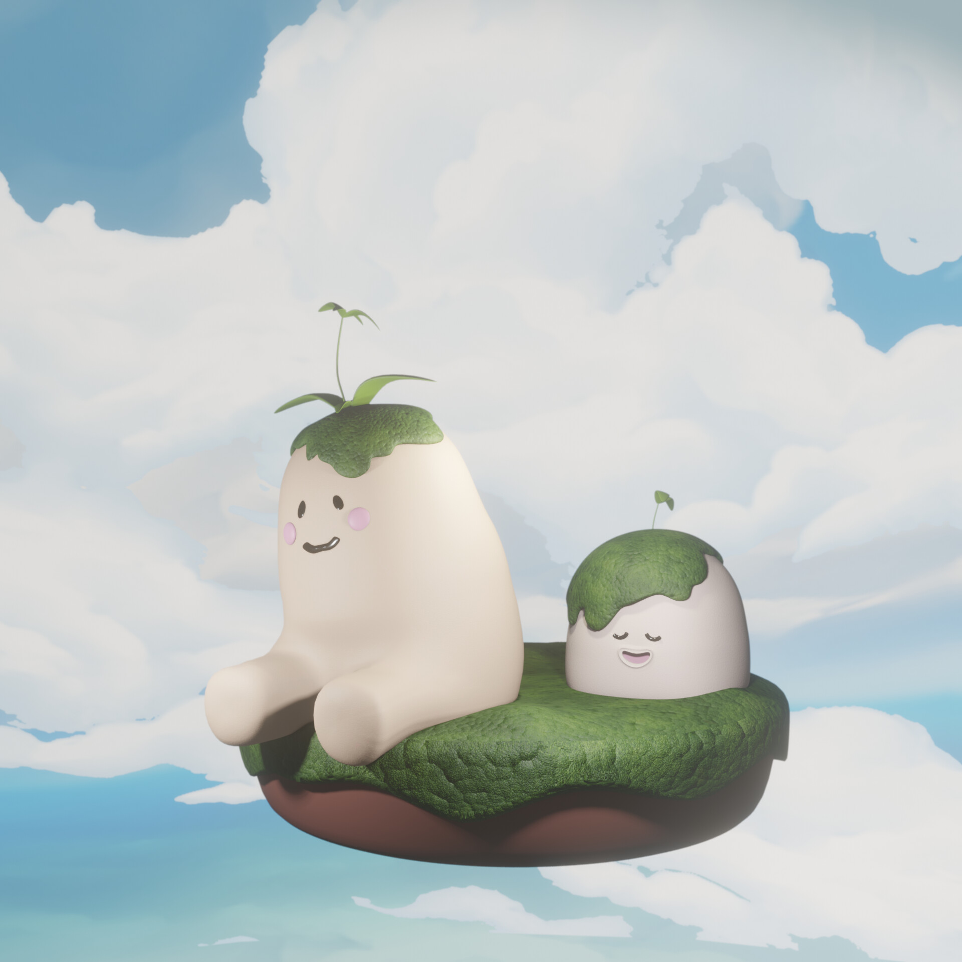 ArtStation - Cute Moss Fairies