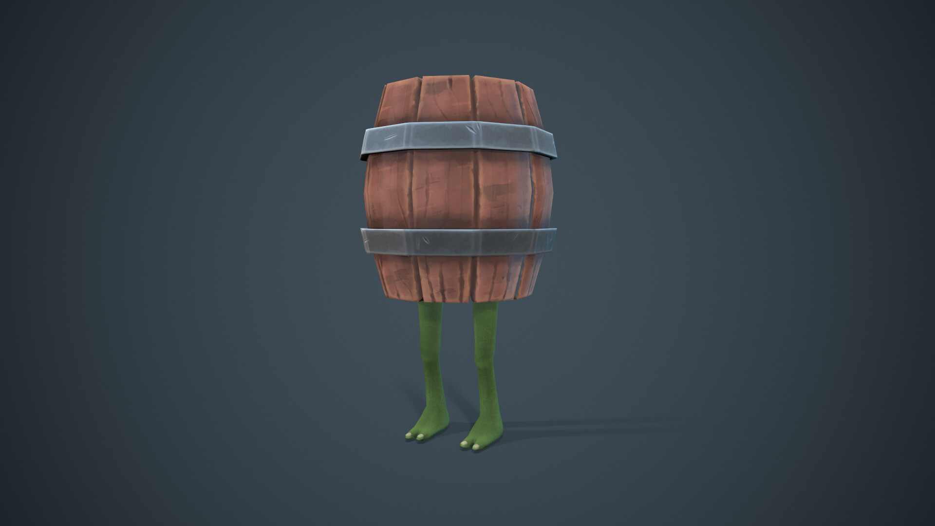 ArtStation - Barrel with legs
