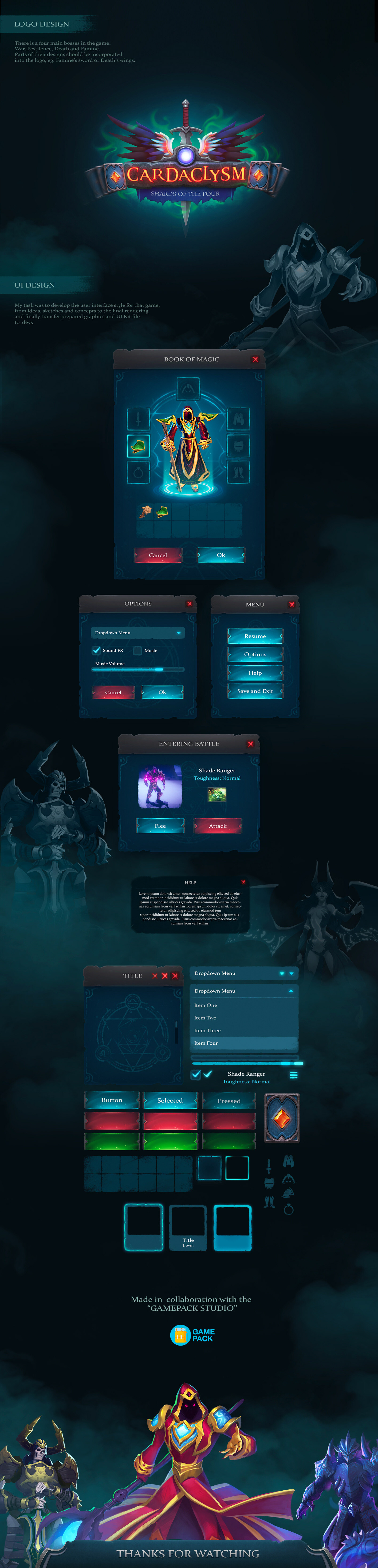 ArtStation - Fantasy Game UI Art