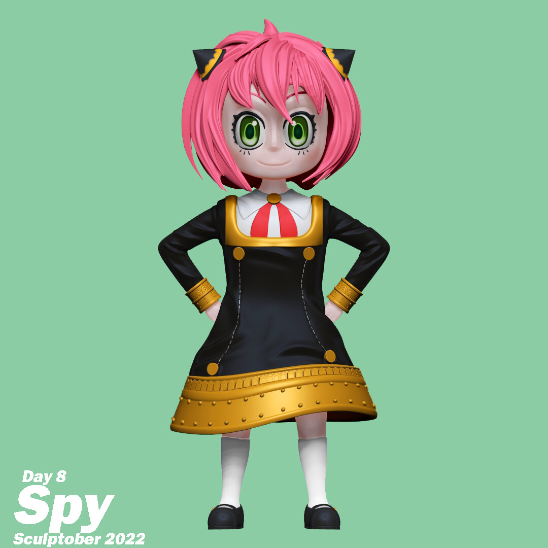 ArtStation - Anya | 8 - Spy / Sculptober 2022