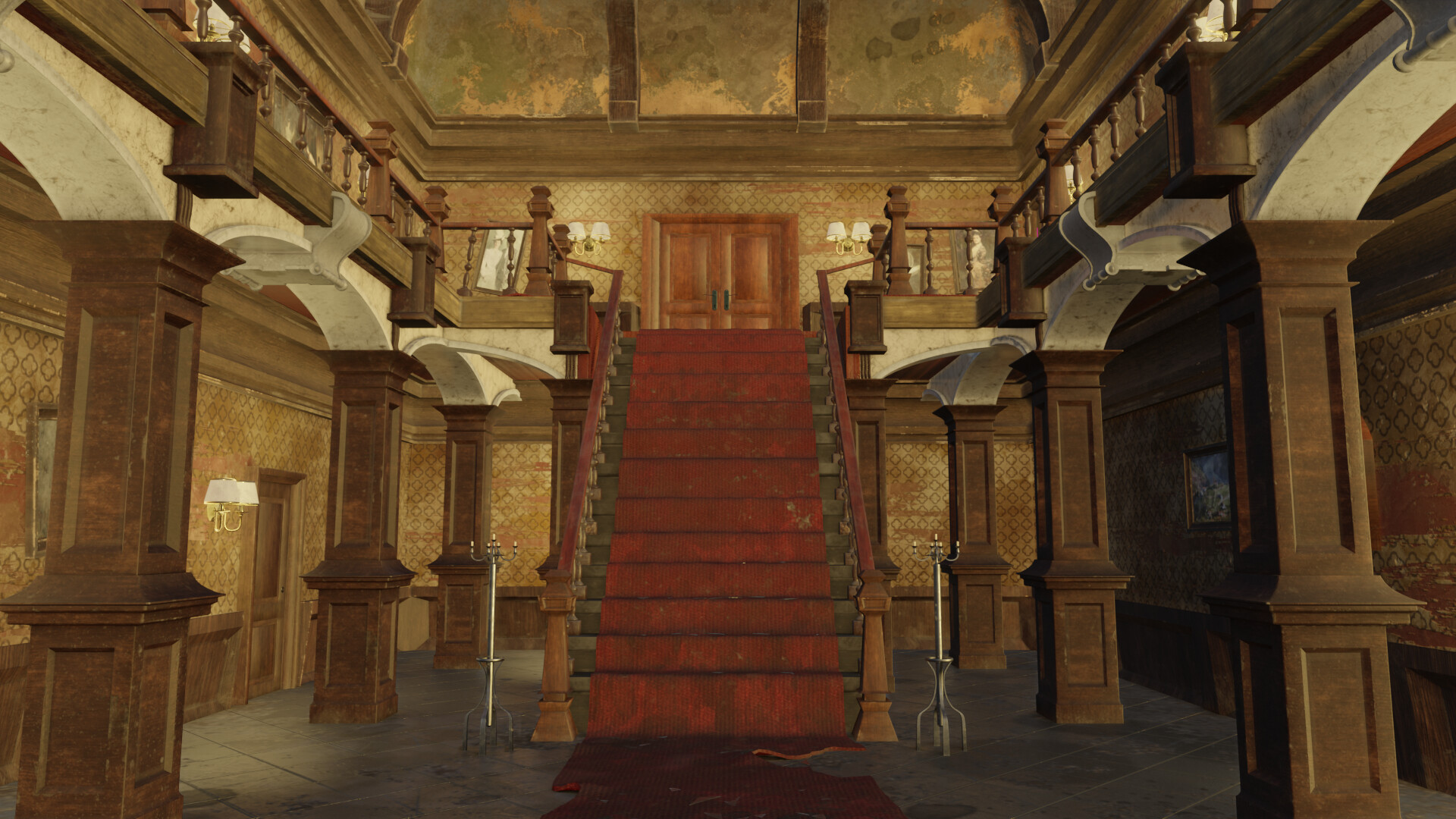 Caldon Bowden - Photoreal Old Manor WIP Renders
